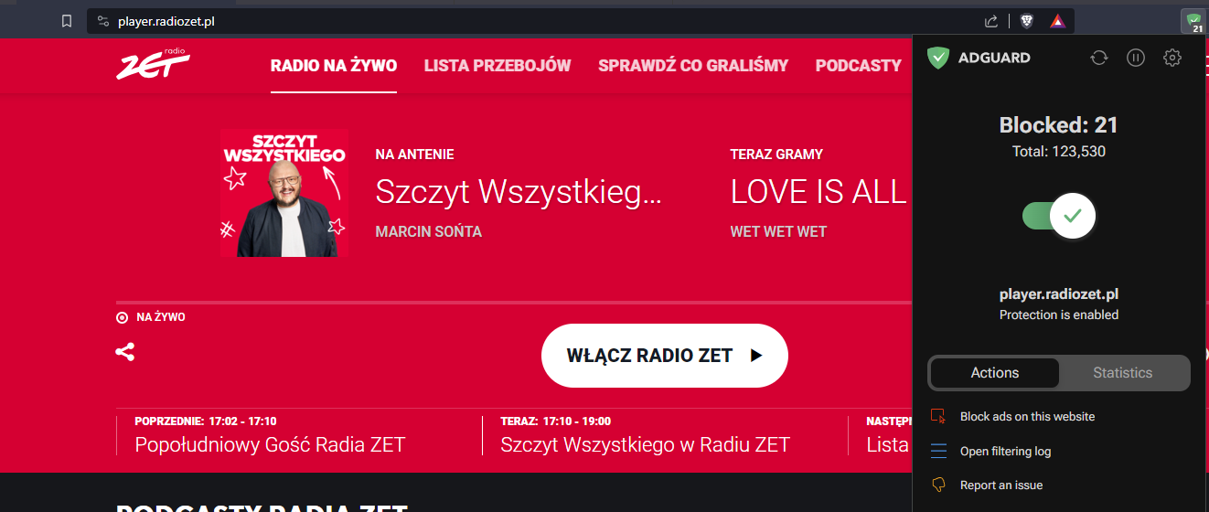 player.radiozet.pl · Issue #168076 · AdguardTeam/AdguardFilters · GitHub