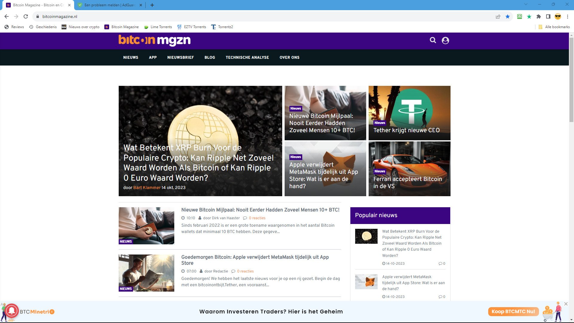 bitcoinmagazine.nl · Issue #163846 · AdguardTeam/AdguardFilters · GitHub