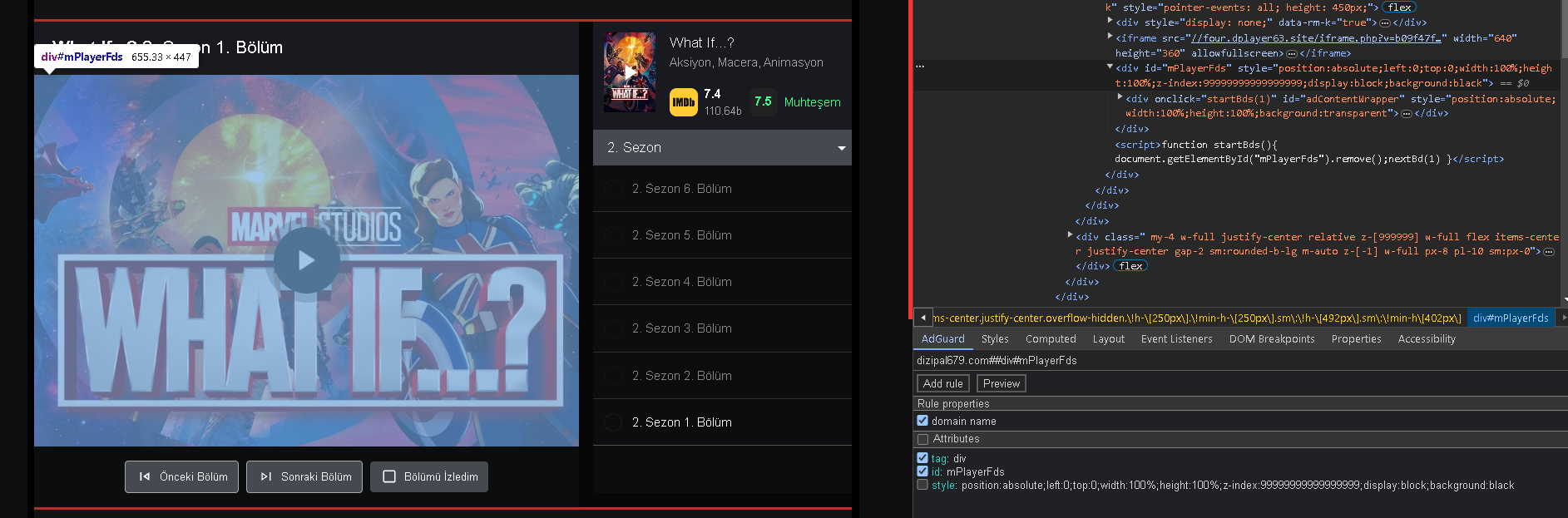dizipal679.com · Issue #169410 · AdguardTeam/AdguardFilters · GitHub