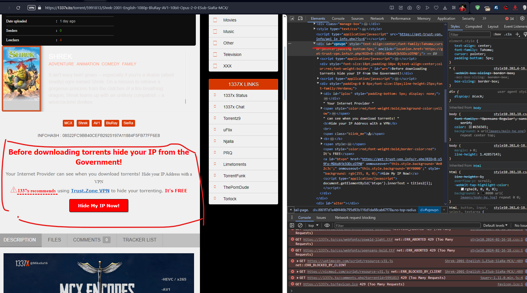 1337x.to · Issue #172918 · AdguardTeam/AdguardFilters · GitHub