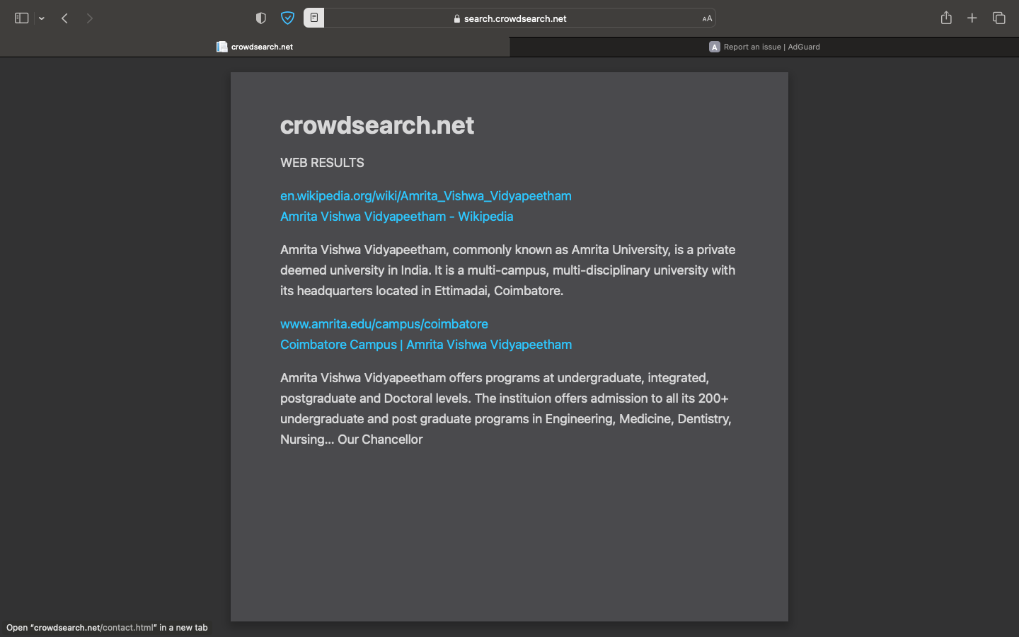 search.crowdsearch.net · Issue #161845 · AdguardTeam/AdguardFilters · GitHub