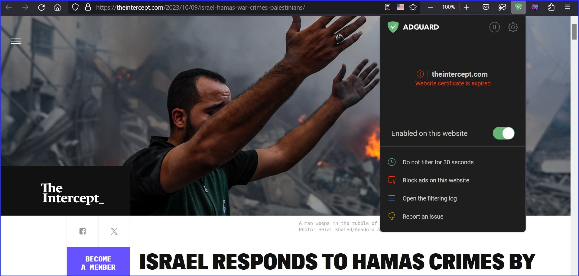 theintercept.com · Issue #168731 · AdguardTeam/AdguardFilters · GitHub