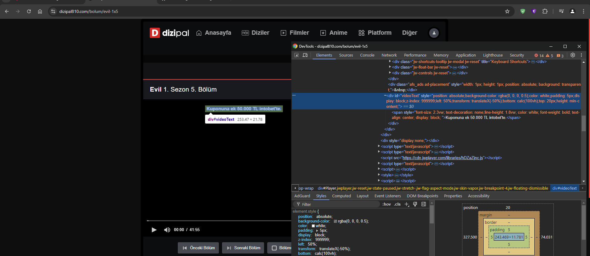 dizipal810.com · Issue #186507 · AdguardTeam/AdguardFilters · GitHub
