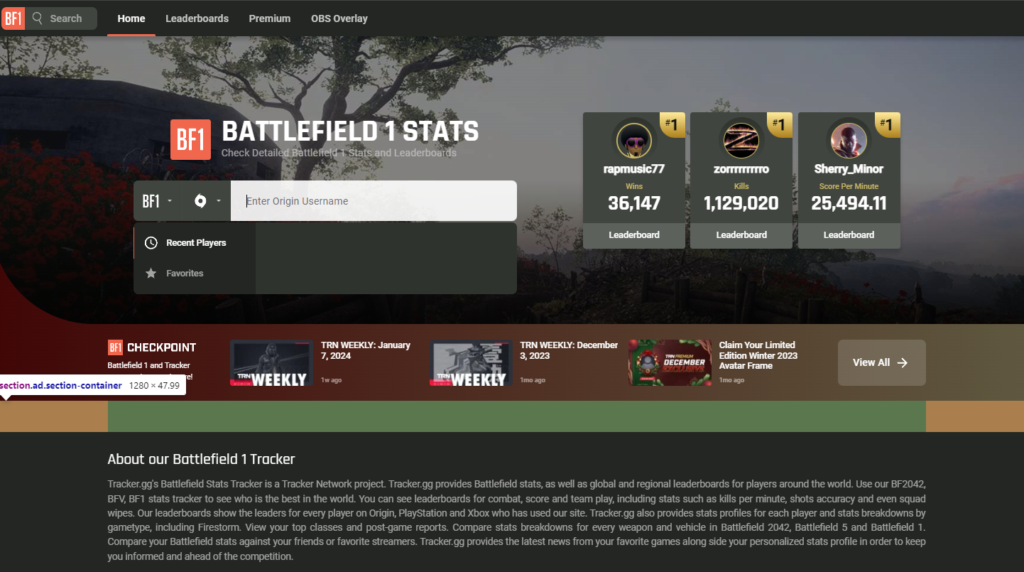 www.battlefieldtracker.com · Issue #171053 · AdguardTeam/AdguardFilters · GitHub