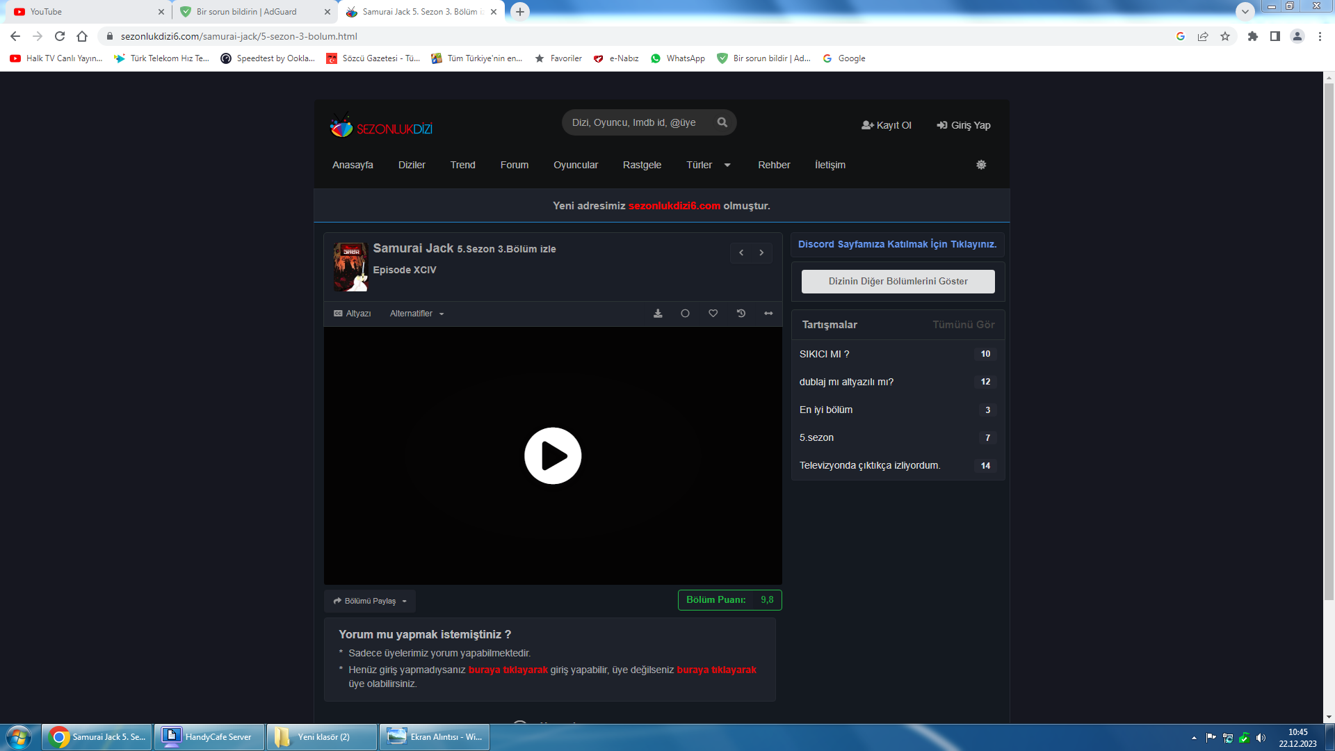 sezonlukdizi2.com · Issue #169027 · AdguardTeam/AdguardFilters · GitHub